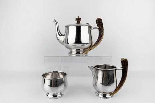 Чайное трио, Англия, серебрение, 1930-1950 гг