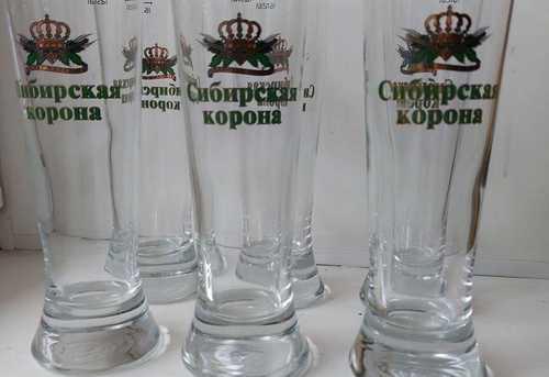 Пивные бокалы Сибирская корона 6 шт