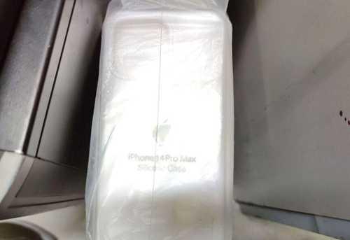 Белый силиконовый чехол на iPhone 14promax