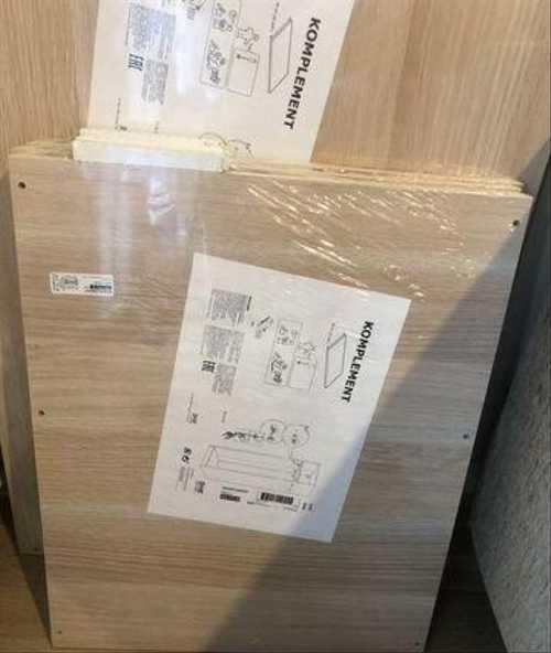 Полка komplement IKEA 50x58, беленый дуб, новая