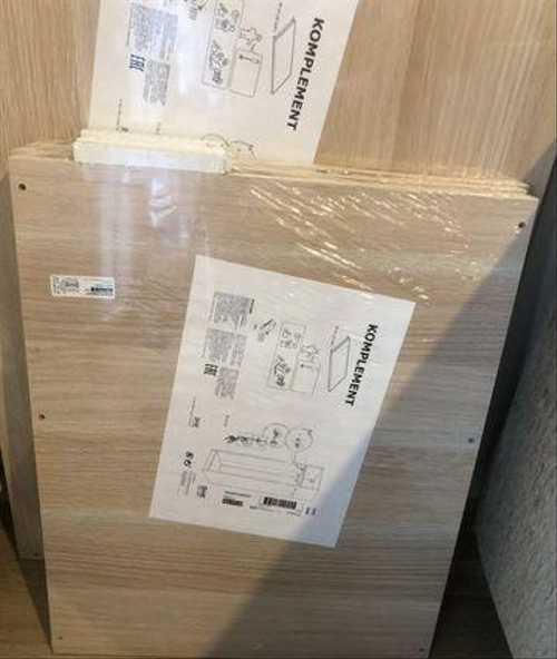 Полка komplement IKEA 50x58, беленый дуб, новая