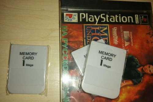 Memory card карта памяти PlayStation 1, 2