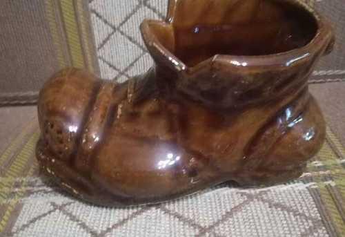 Пепельница Башмак Ботинок керамика