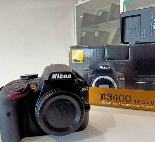 Nikon D3400 Body Пробег 3942 + Коробка Зарядка