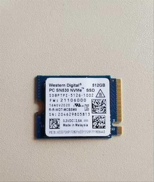 SSD 512 gb формата 2230 (m.2 nvme)