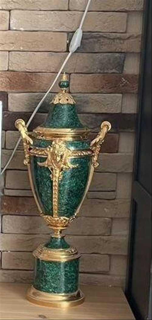 Малахитовая напольная ваза «Гидрия»