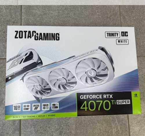 Новая RTX 4070 Ti Super Trinity Oc White Гарантия