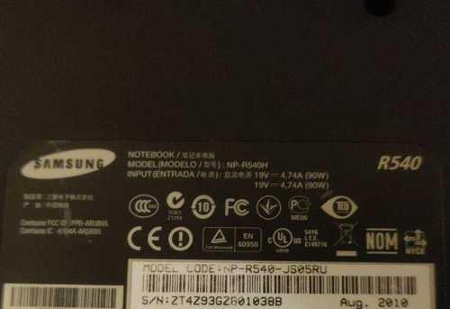 Ноутбук Samsung r540 core i5