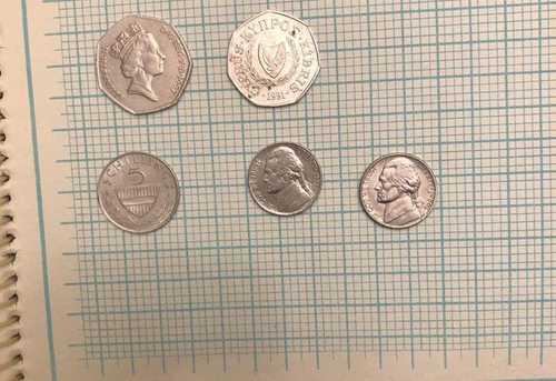 Монеты сша,Австрия,Кипр,Англия