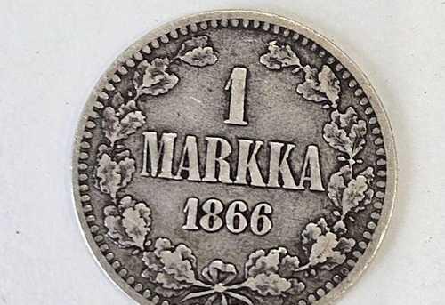 1 марка 1866s Россия-Финляндия