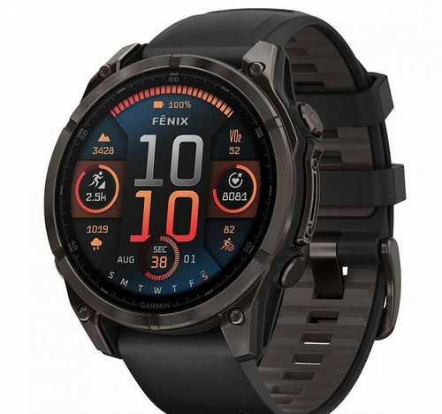 Garmin fenix 8 47мм amoled Sapphire Черный DLC