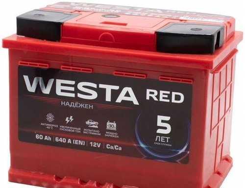 Аккумулятор westa RED 60 Ач 640 А прямая полярност