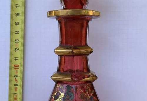 Антикварный графин и ваза. Венецианское стекло