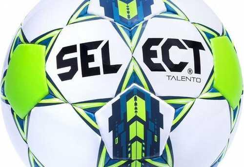Мяч футбольный-4 Select Talento Бело-салатовый
