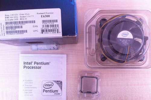 Процессор Intel Pentium E6300 socket775 2.80 GHz