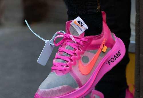 OFF-white x Zoom Fly SP 'Tulip Pink' - Nike