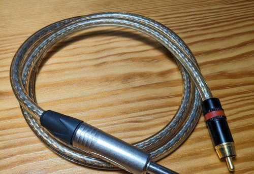 Аудио кабель TS Jack 6.3мм - RCA