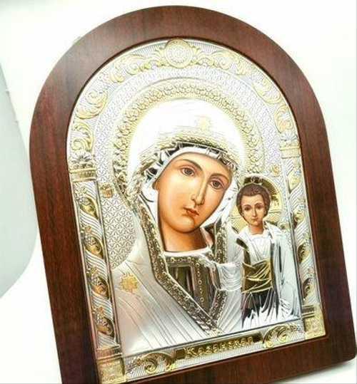 Православная греческая икона Казанской Богородицы
