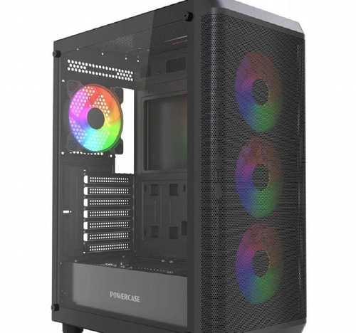 Powercase Mistral EA22, Tempered Glass, 4x 120mm frgb Fan, чёрный, ATX (cmaea22-L4)
