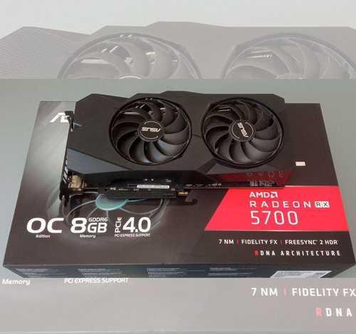 Игровая видеокарта asus dual RX 5700 EVO