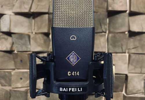 Конденсаторный микрофон Baifeili C414+поп фильтр