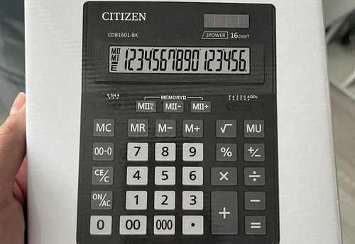 Калькулятор 16 разряд. Citizen CDB1601-BK, новый