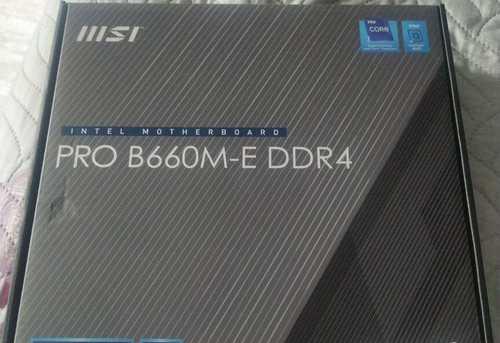 Msi pro b660m e ddr4