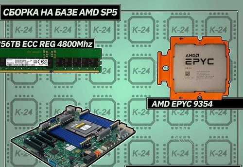 Epyc 9354 + H13SSL-N + 256GB ECC REG + SP5 4U-M98