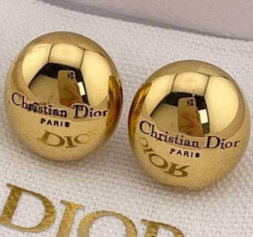 Серьги Dior золотые