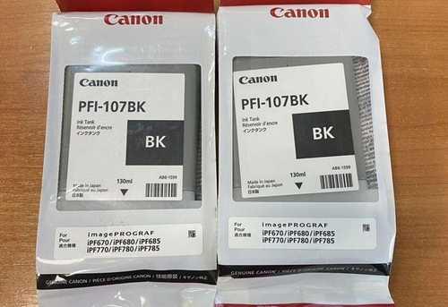 Картридж Canon PFI-107BK черный, 2шт