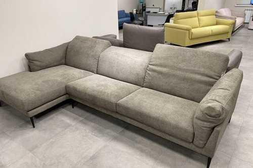 Большой диван с оттоманкой текстиль пр-во Италия