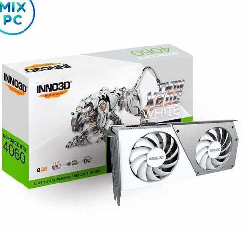 Видеокарта RTX4060 8GB Inno3D twin X2 OC white N40602-08D6X-173051W