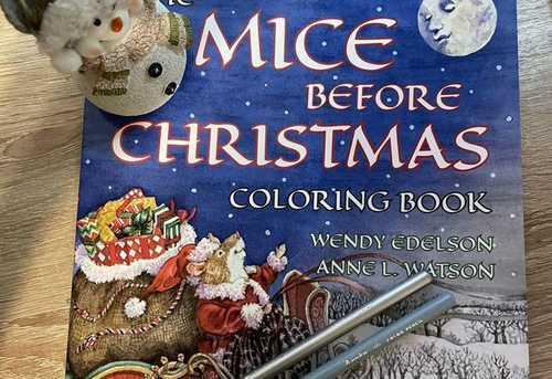 Иностранная раскраска The Mice before Christmas