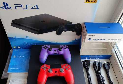 Sony PlayStation 4 Slim 1Тб на гарантии + 30 игр