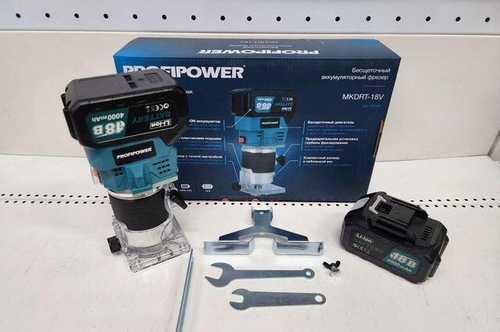 Аккумуляторный фрезер Profipower, 18В, 4Ач, 2акб