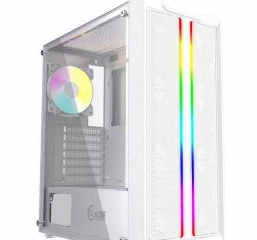 Powercase Mistral Evo White, Tempered Glass, 1x 120mm PWM argb fan   argb Strip   3x 120mm PWM non L