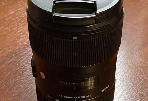 Sigma 18-35mm art 1.8 EF