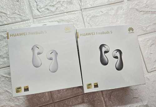 Новые Huawei Freebuds 5, серебро и белые