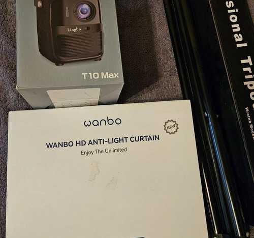 Проектор Lingbo t10 max + штатив + полотно