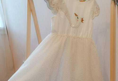 Платье для девочки 116 с накидкой вуалью