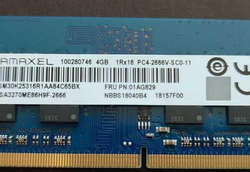 Оперативная память Ramaxel DDR4 4 гб 2666 мгц
