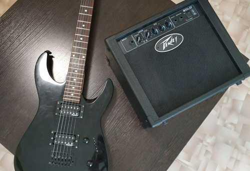 Электрогитара jackson + комбо усилитель peavey