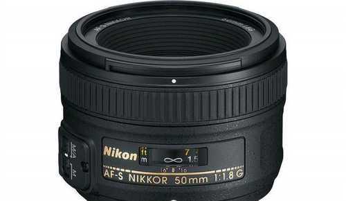 Объектив Nikon 50mm f/1.8G AF-S Nikkor, черный Москва | Фототехника ...