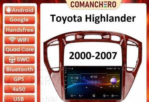 Магнитола Toyota Highlander 2000-2007 Android