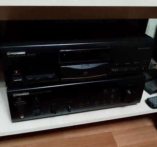 Hi-fi усилитель Pioneer с акустикой Sony