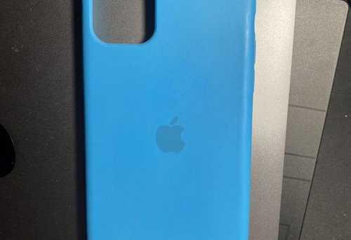 Чехол на iPhone 11 pro max голубой оригинал