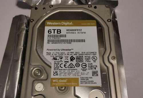 Жёсткие диски WD Gold 6TB 3.5 дюйма