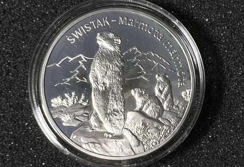 Серебряная монета 20 злотых Польша 2006 год
