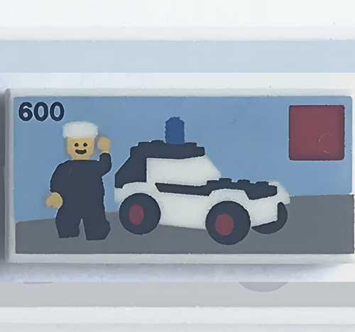 Деталь Lego 3069pb0640 White N