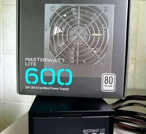 Блок питания Cooler Master 600W Masterwatt Lite 80